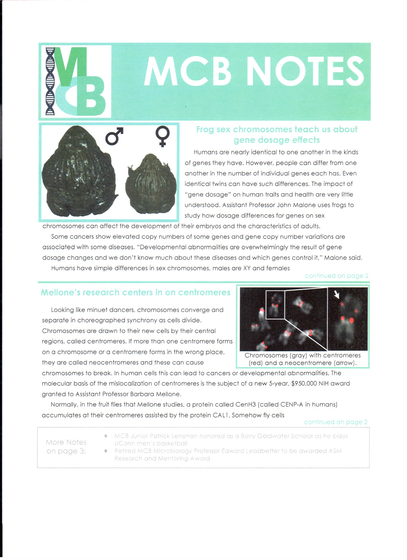 The May issue of MCB Notes has been released! | Department of Molecular ...